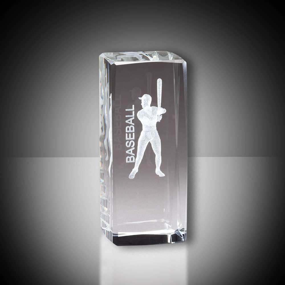 3D Crystal Baseball Block - Crystal Images, Inc.