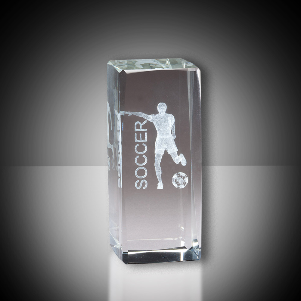 3D Crystal Soccer Block - Crystal Images, Inc.