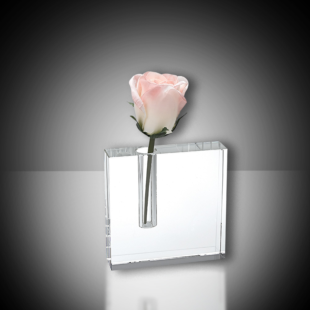 Crystal Block Bud Vase - Crystal Images, Inc.