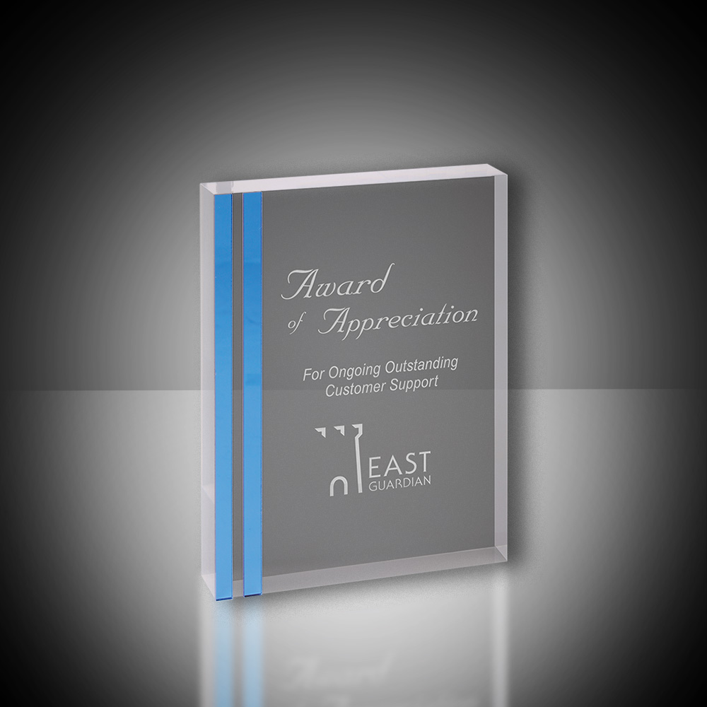 Acrylic Colored Edge Rectangle Award - Crystal Images, Inc.