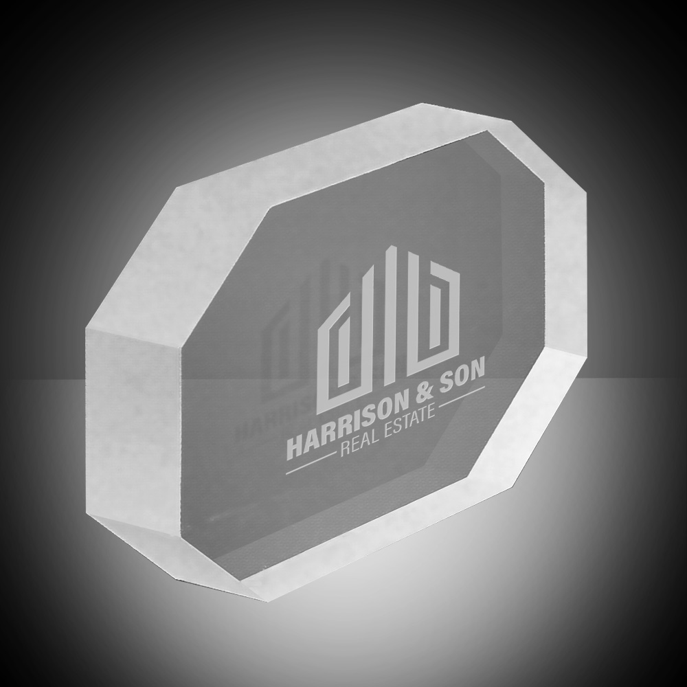 Acrylic Frosted Octagon Paperweight - Crystal Images, Inc.
