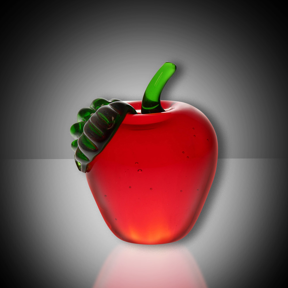 Colored Glass Apple Paperweight - Crystal Images, Inc.