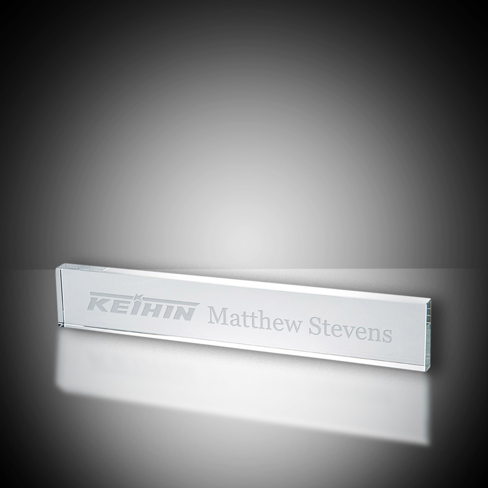 Crystal Desk Name Plate - Crystal Images, Inc.