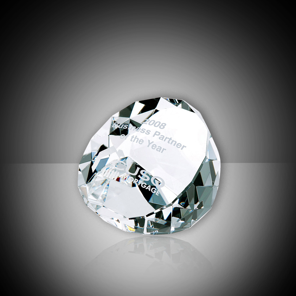 Crystal Faceted Round Paperweight - Crystal Images, Inc.