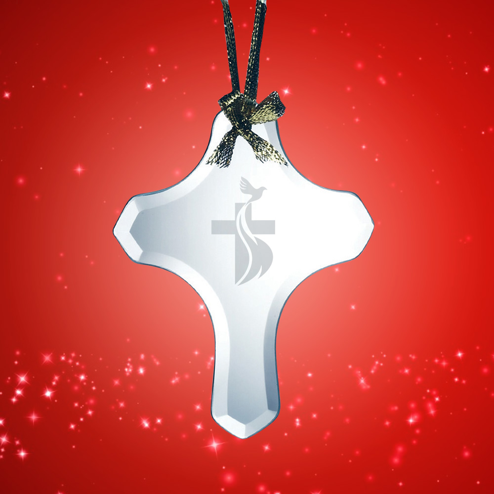 Glass Beveled Cross Ornament – Crystal Images, Inc.