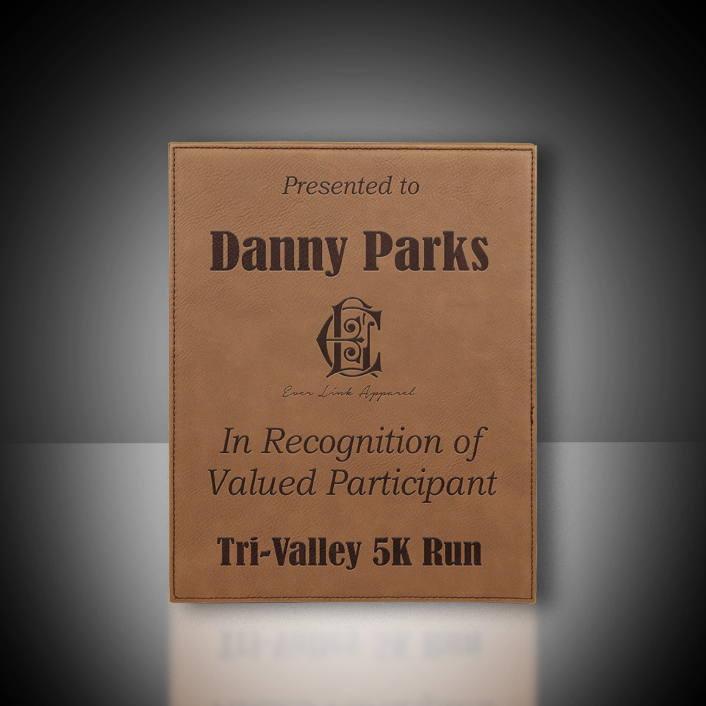 Personalized Leatherette Wall Plaque - Crystal Images, Inc.