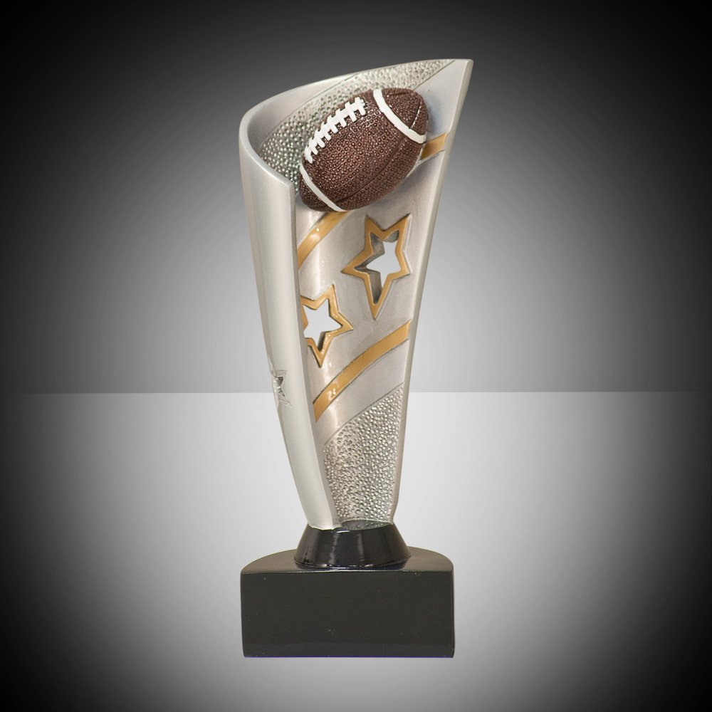 Resin Football Banner Award - Crystal Images, Inc.
