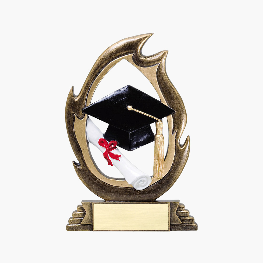 Resin Graduation On Fire Award - Crystal Images, Inc.