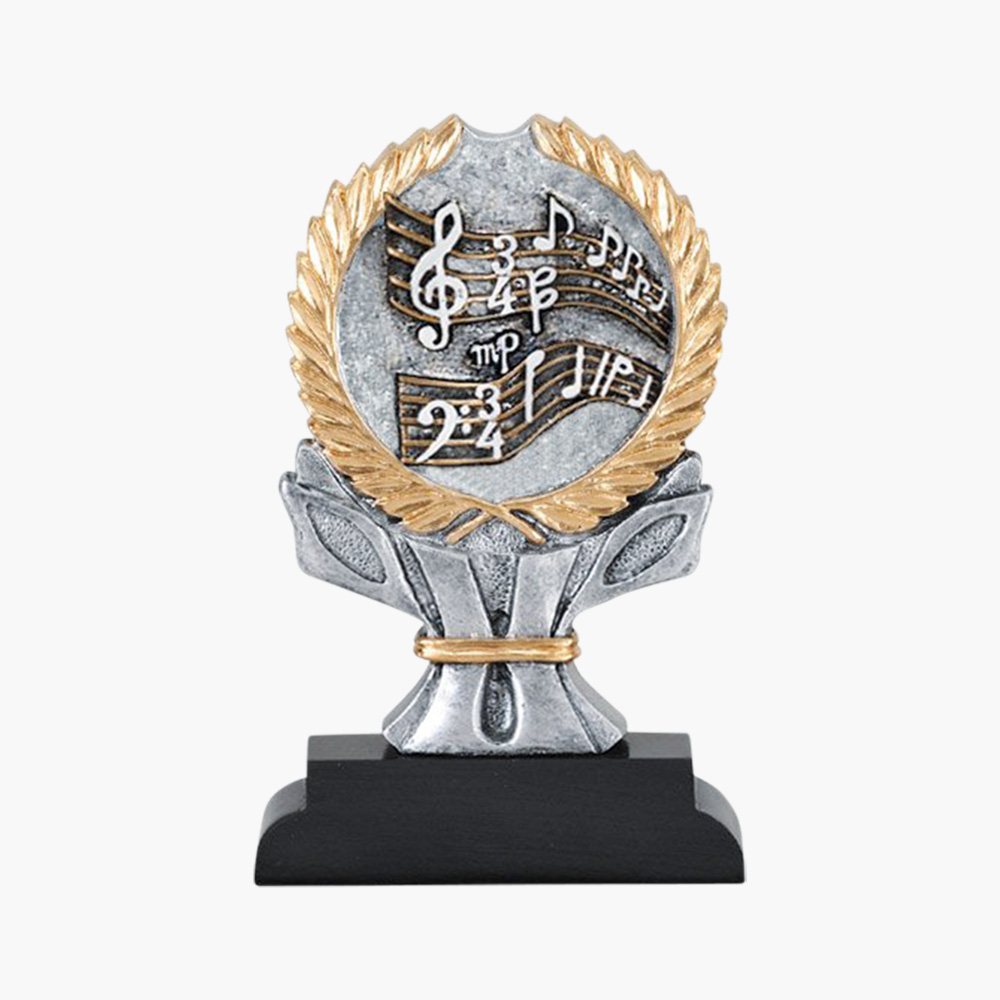 Resin Painted Music Notes Wreath Award - Crystal Images, Inc.