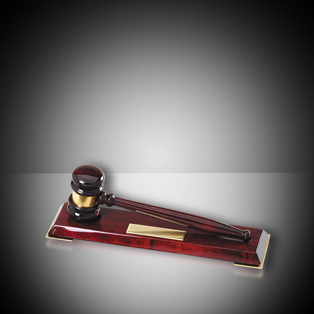 Rosewood Gavel Set and Stand - Crystal Images, Inc.