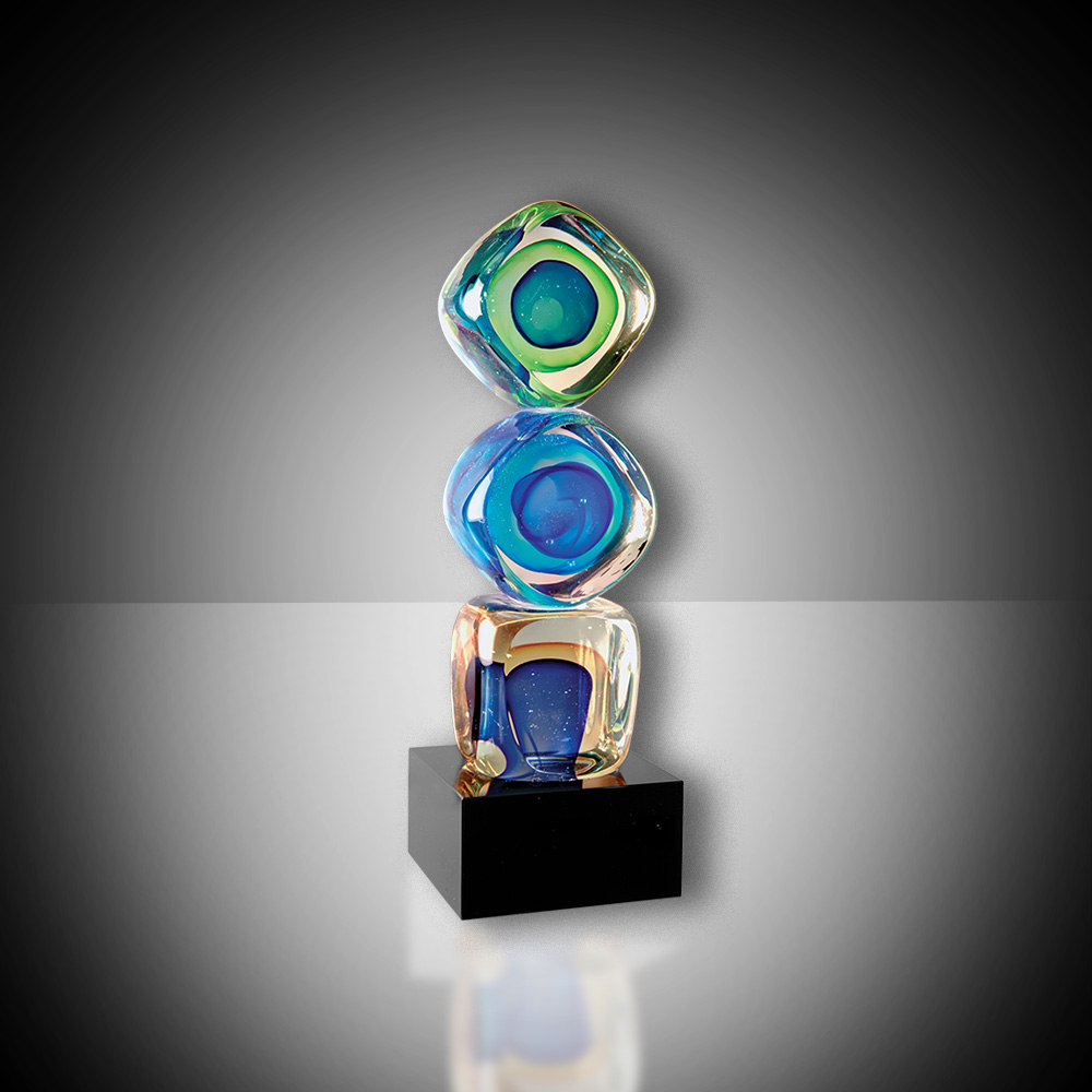 Stacked Cubes Art Glass Award - Crystal Images, Inc.