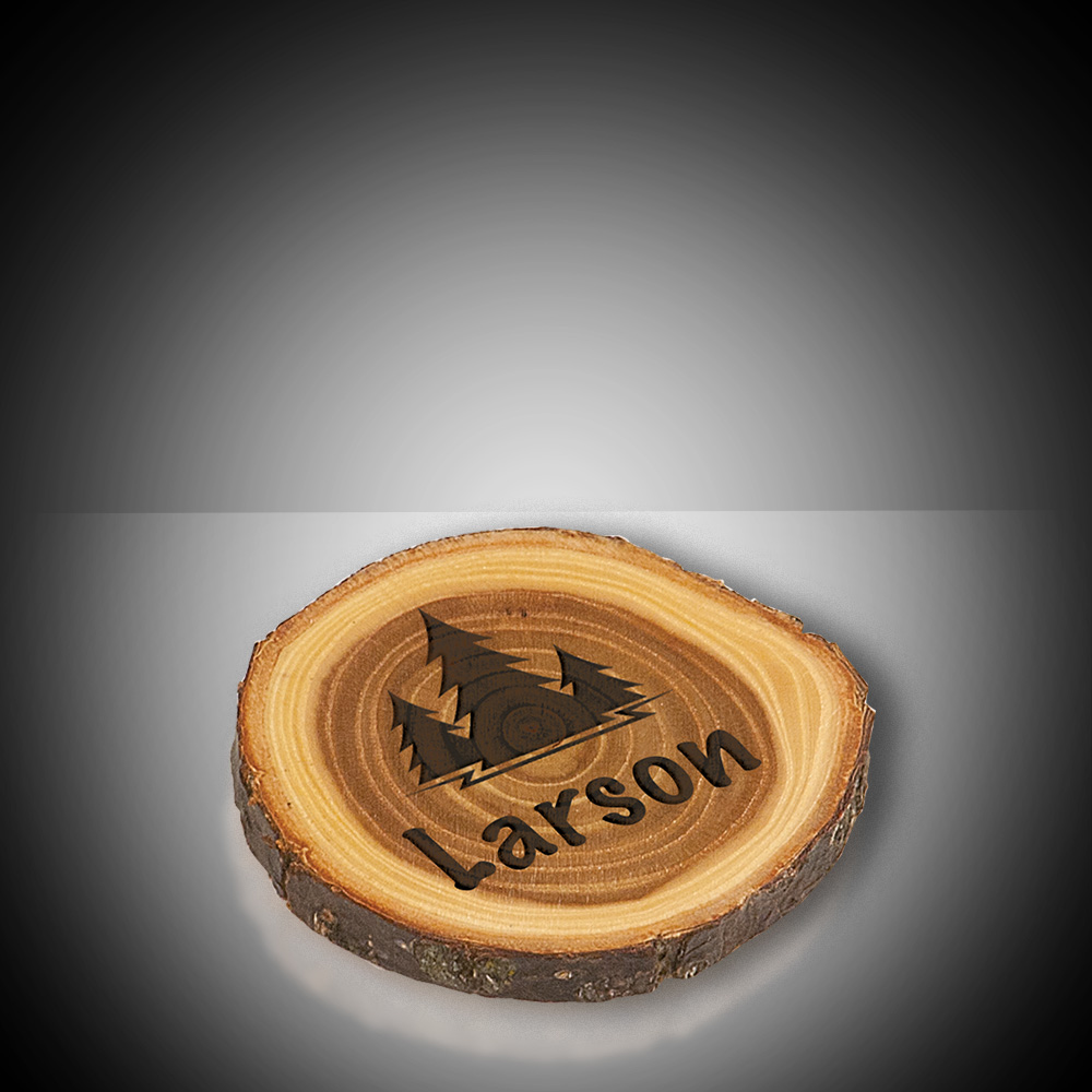 Wood Log Coaster - Crystal Images, Inc.