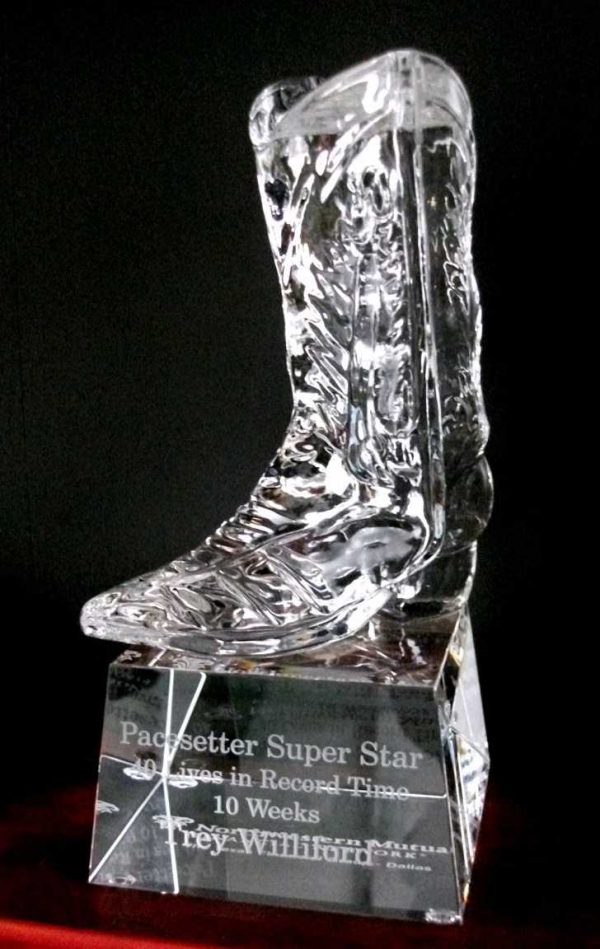 Crystal Cowboy Boot Award – Crystal Images, Inc.