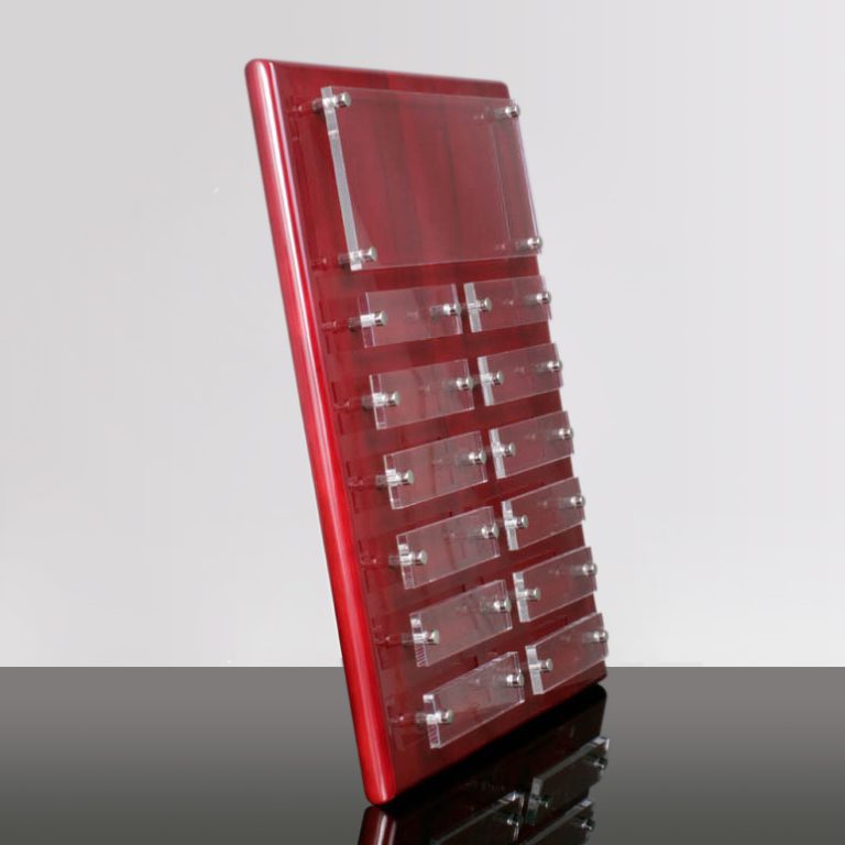 Engraved Rosewood Perpetual Wall Plaque with Acrylic Plates - Crystal ...