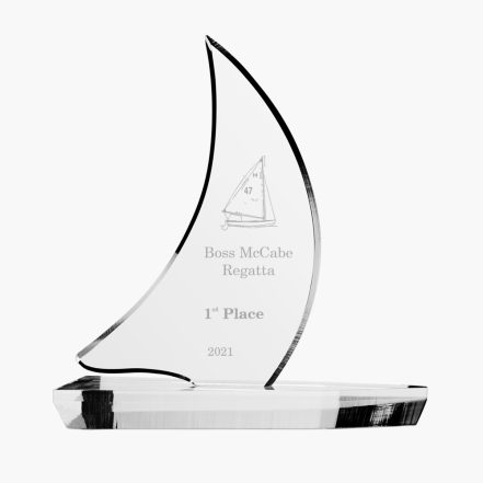 Personalized Acrylic Sailboat Award - Crystal Images, Inc.