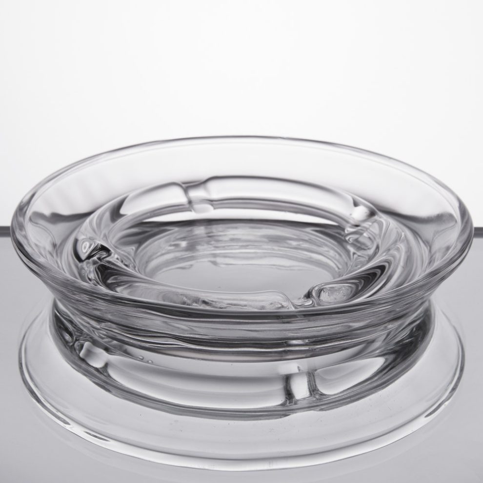 Custom Glass Round Safety Ashtray - Crystal Images, Inc.