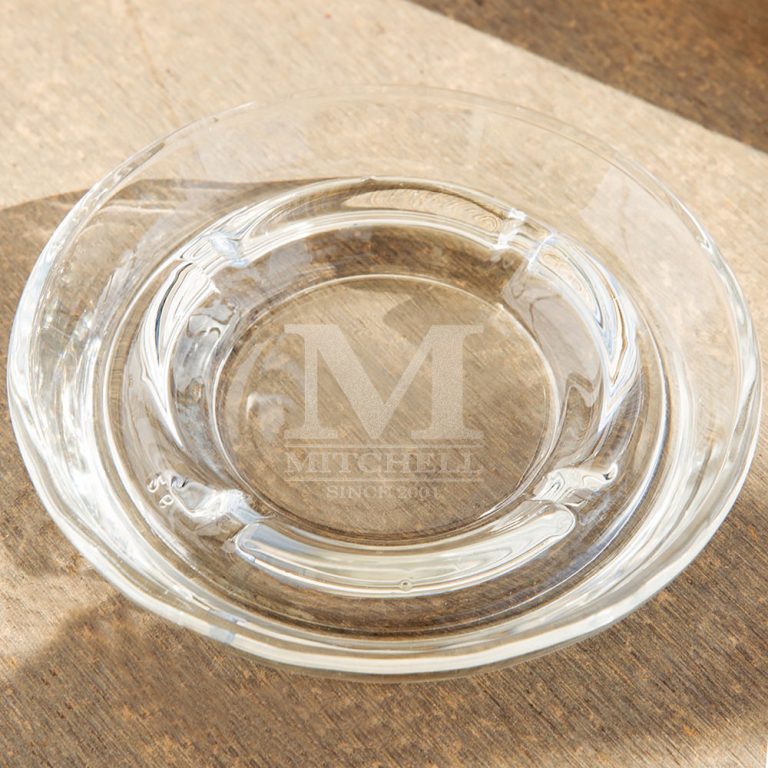 Custom Glass Round Safety Ashtray - Crystal Images, Inc.