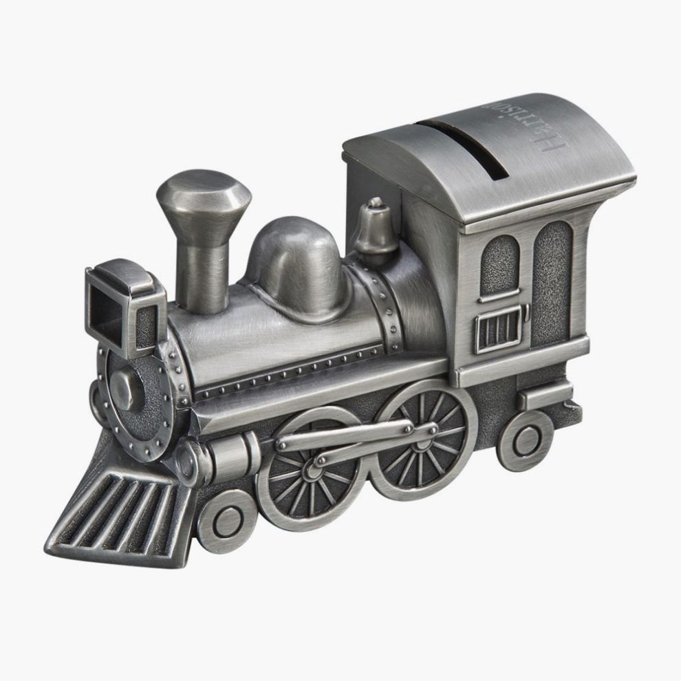 Engraved Mini Railroad Train Coin Bank - Crystal Images, Inc.