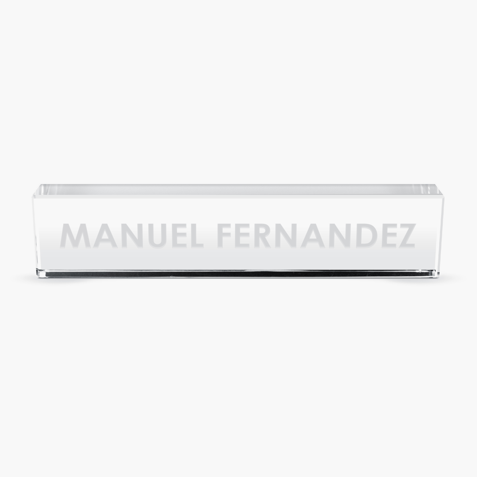 Personalized Crystal Desk Name Plate - Crystal Images, Inc.