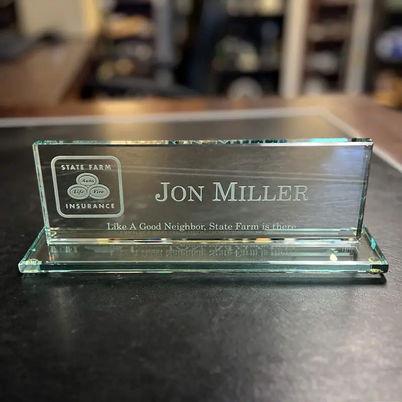 Glass Name Plate Ideas