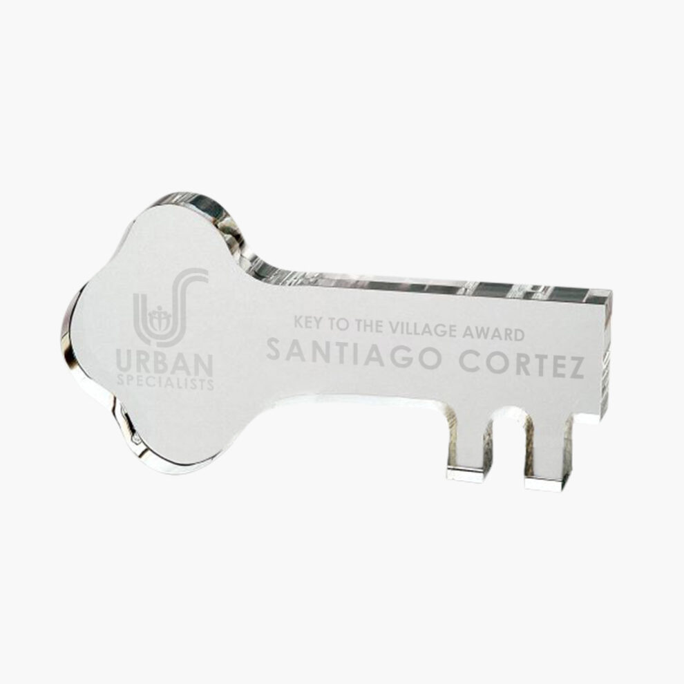 Personalized Crystal Key Paperweight - Crystal Images, Inc.