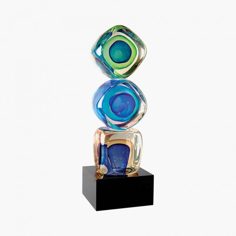 Stacked Cubes Art Glass Award - Crystal Images, Inc.