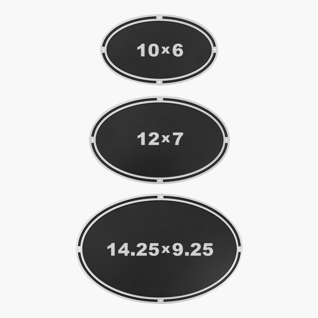 Engraved Oval Outdoor Wall Plaque with Screw Mount - Crystal Images, Inc.