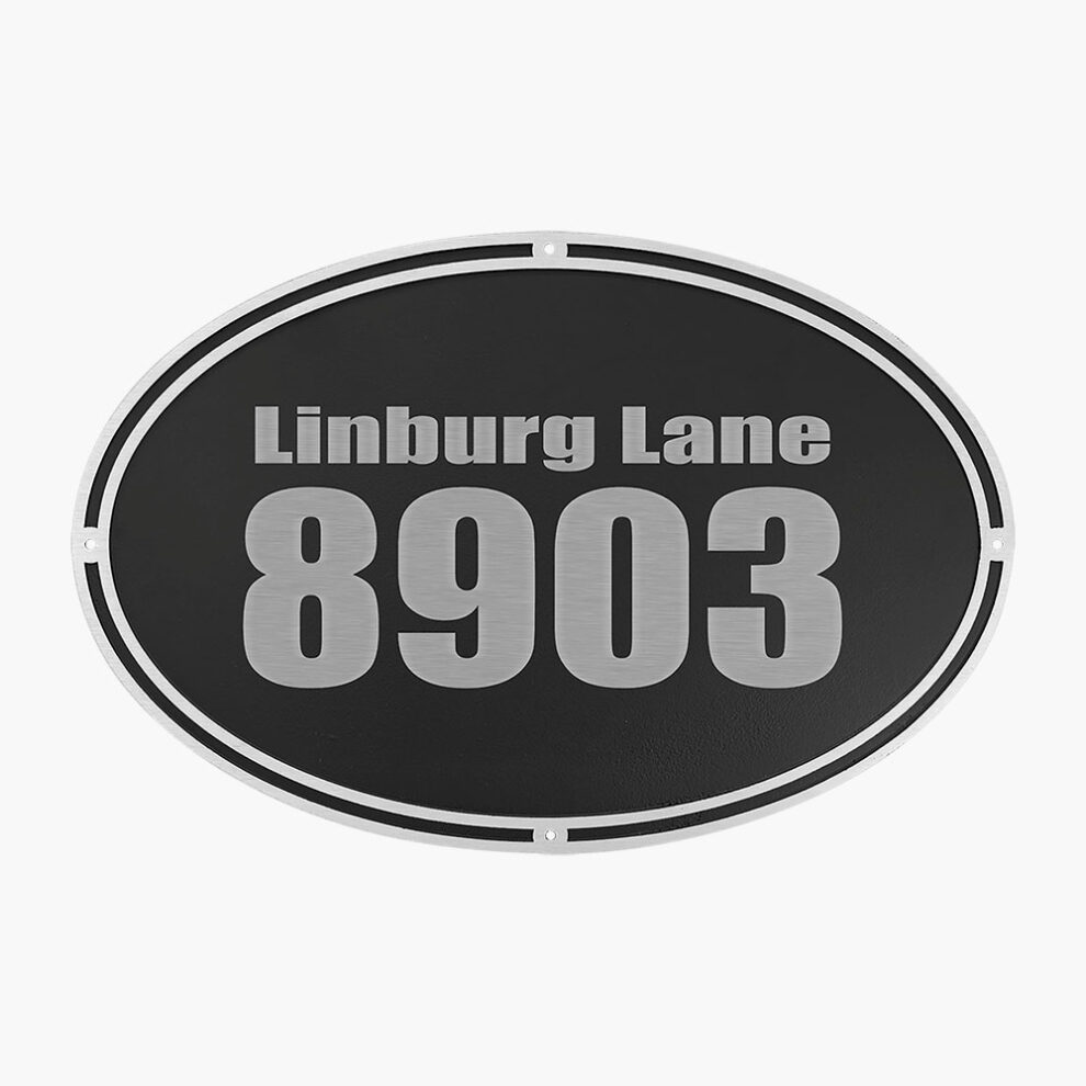 Engraved Oval Outdoor Wall Plaque with Screw Mount - Crystal Images, Inc.