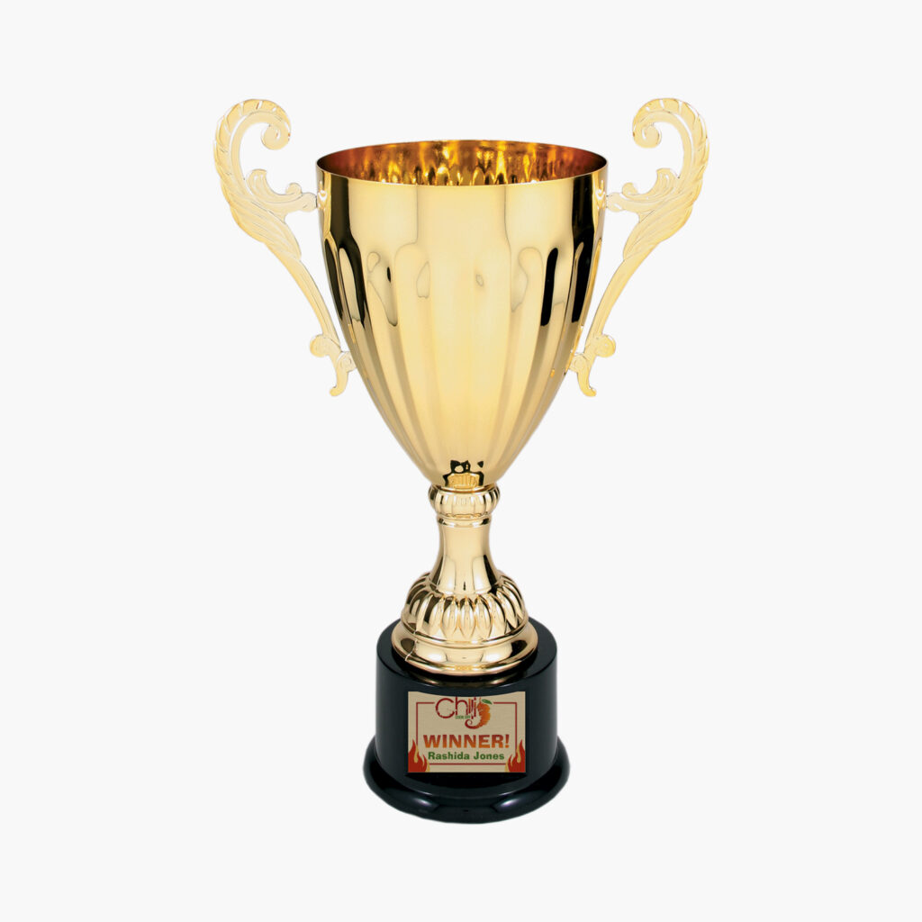 Custom Metal Challenger Trophy Cup - Crystal Images, Inc.