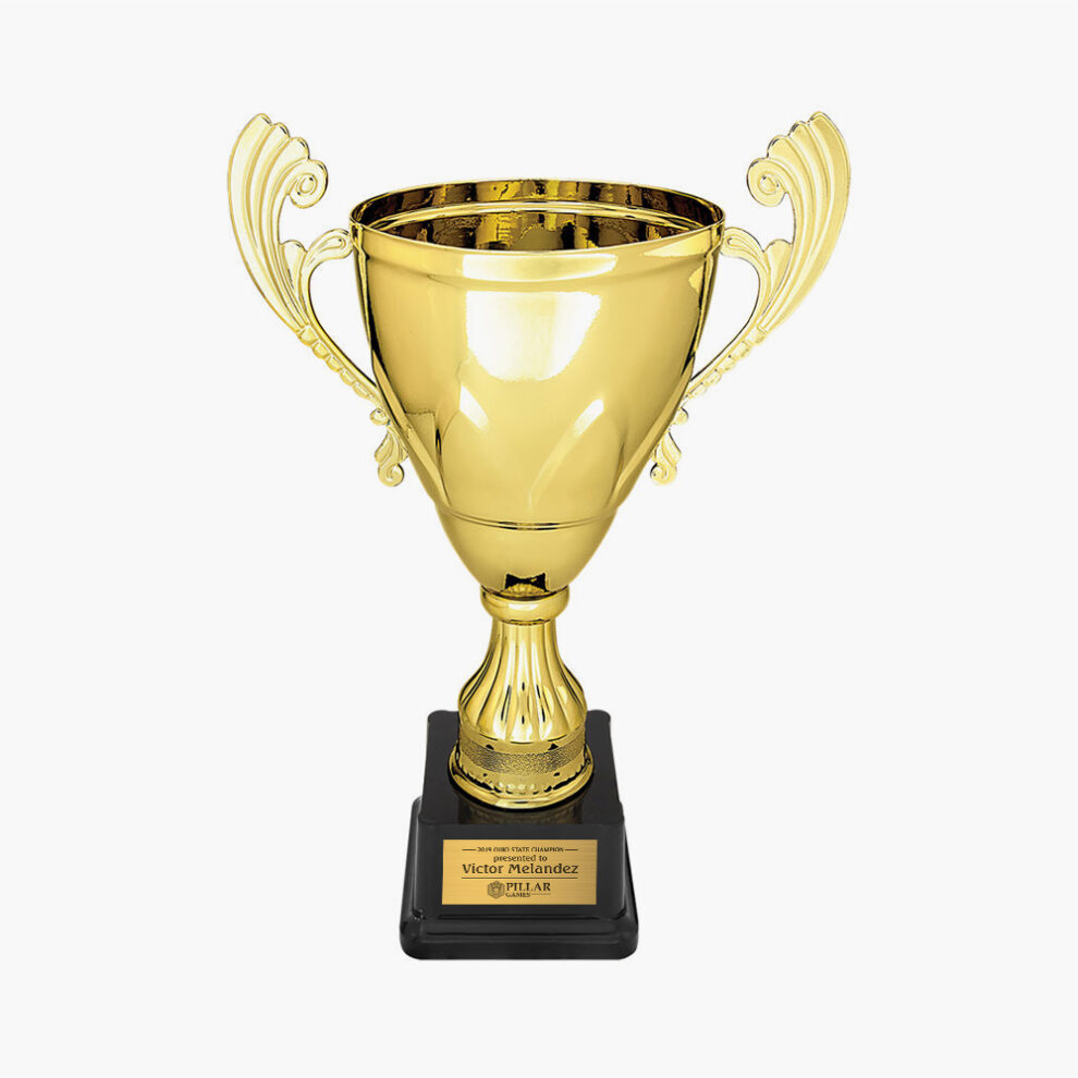 Custom Metal Victor Trophy Cup - Crystal Images, Inc.
