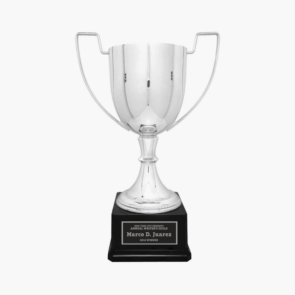Custom Metal Contestant Trophy Cup - Crystal Images, Inc.