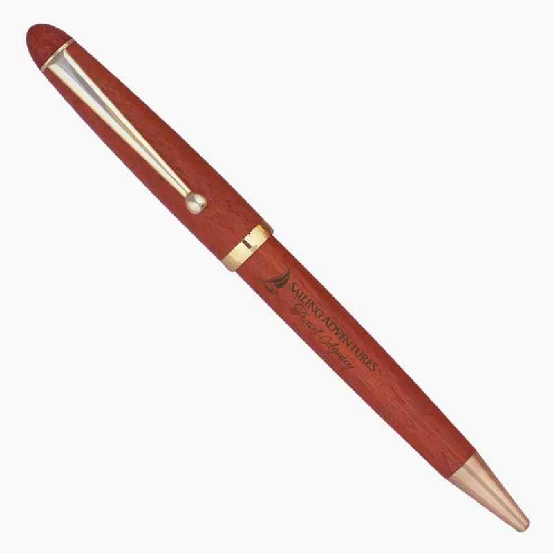 Personalized Rosewood Pen Case Crystal Images Inc