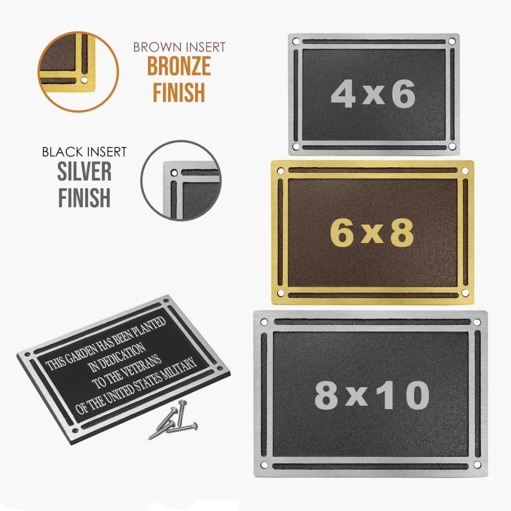 Engraved Outdoor Wall Plaque with Screw Mount - Crystal Images, Inc.