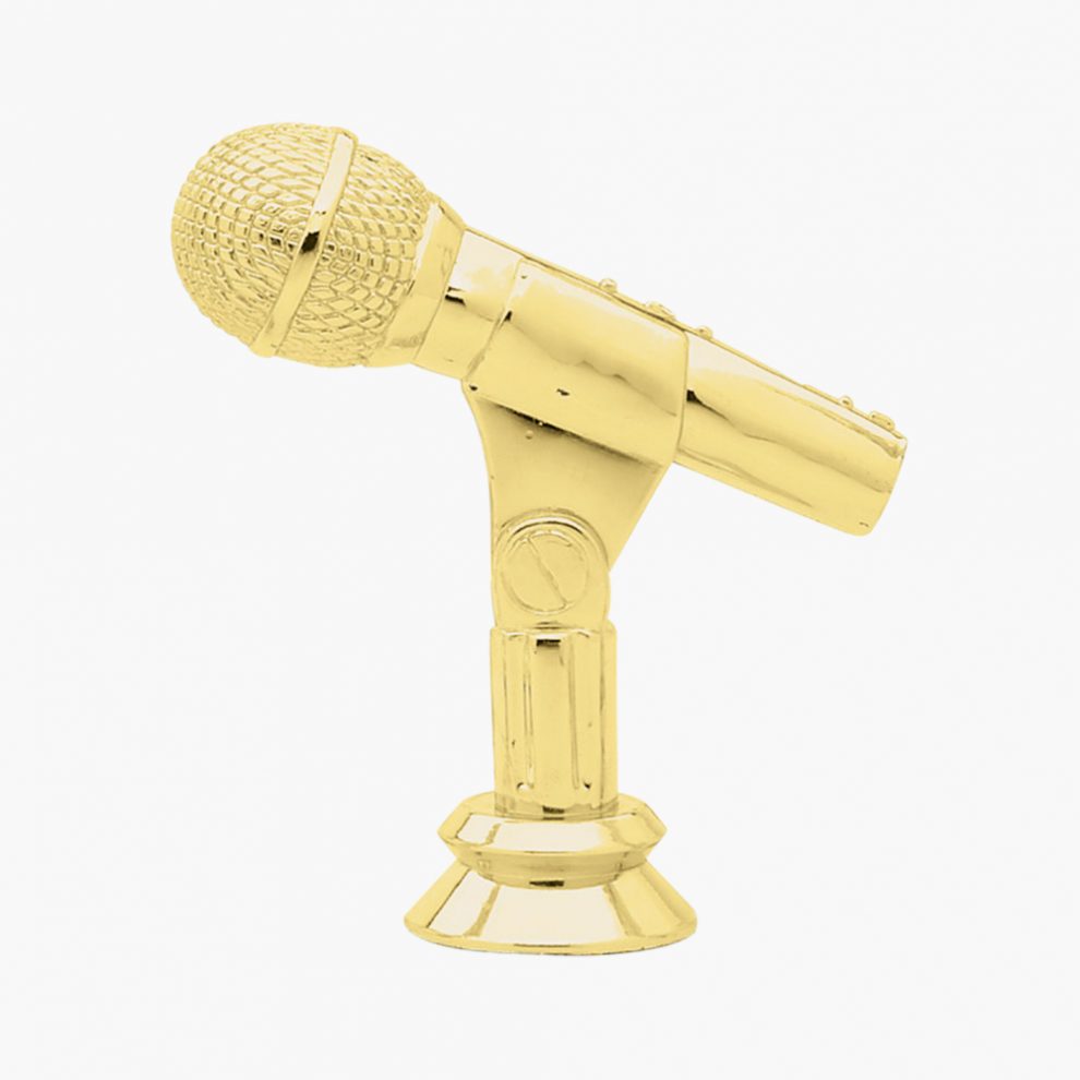 Custom Goldtone Microphone Award - Crystal Images, Inc.
