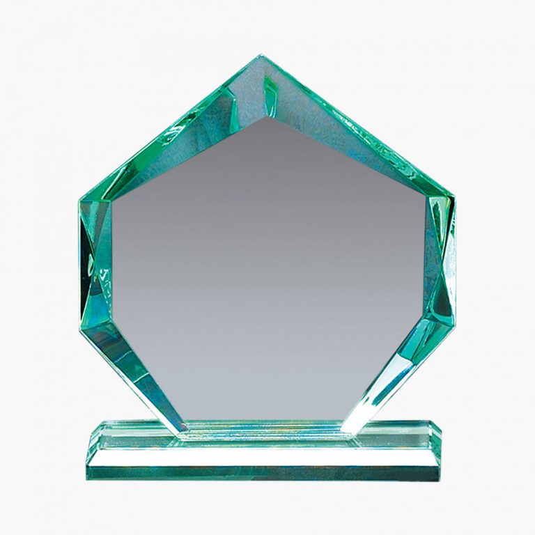 Engraved Glass Beveled Heptagon Award - Crystal Images, Inc.