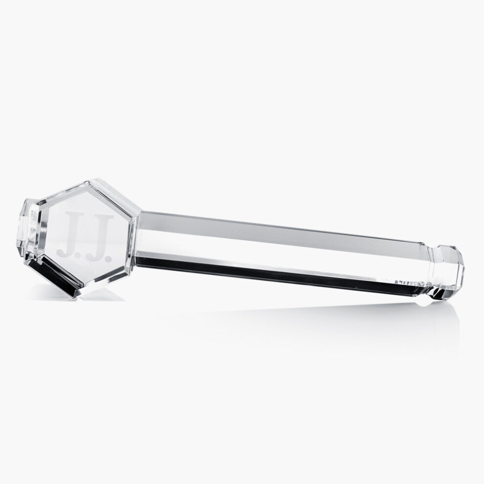 Engraved Crystal Hexagon Gavel - Crystal Images, Inc.