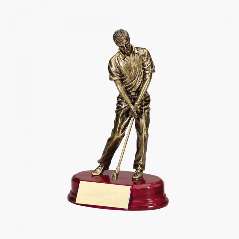 Custom Gold Resin Golfer Putting Award - Crystal Images, Inc.