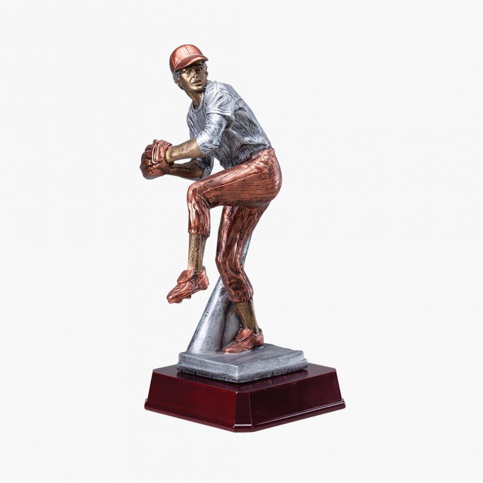 Custom Antique Resin Baseball Pitching Award - Crystal Images, Inc.