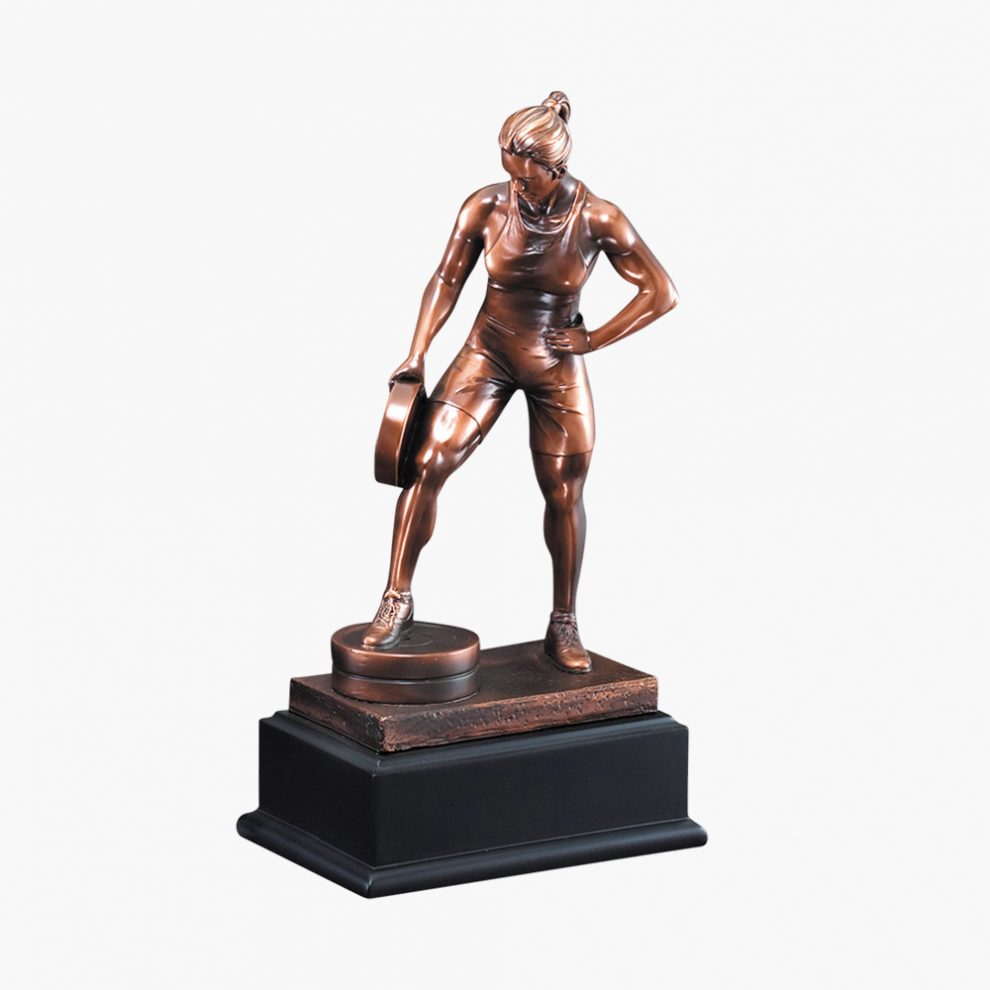Resin Female Weight Lifter Award - Crystal Images, Inc.