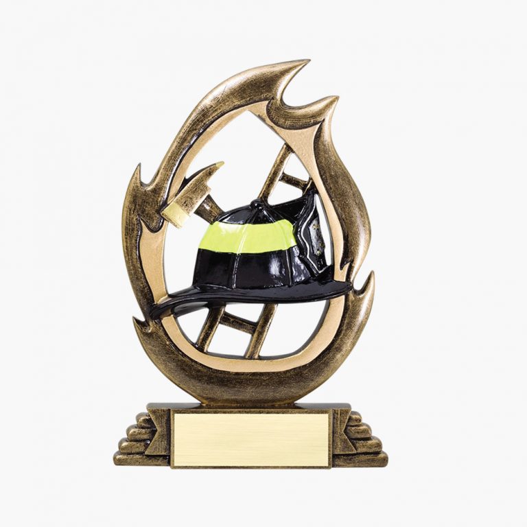 Resin Firefighters On Fire Award - Crystal Images, Inc.