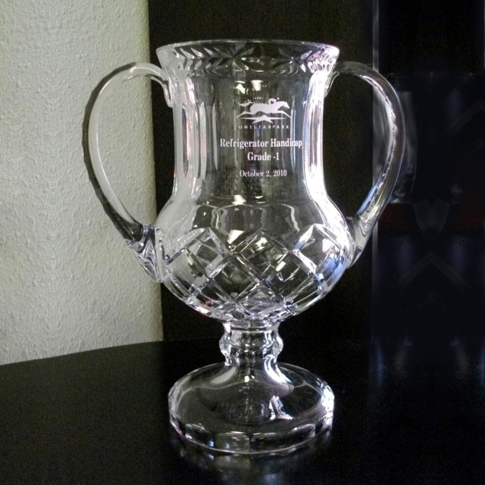 Engraved Crystal Trophy Cup Vase - Crystal Images, Inc.