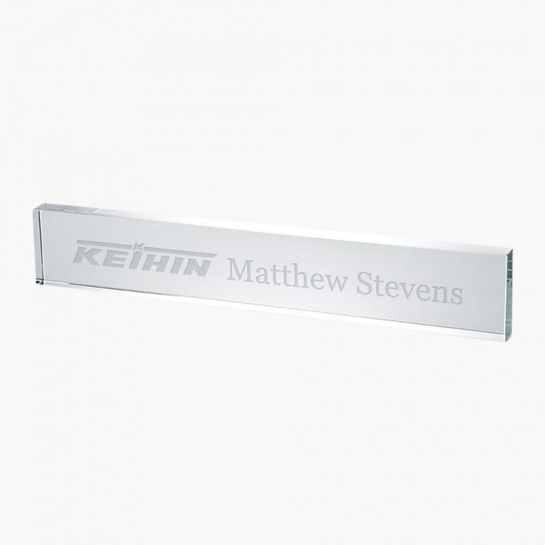 Personalized Crystal Desk Name Plate - Crystal Images, Inc.