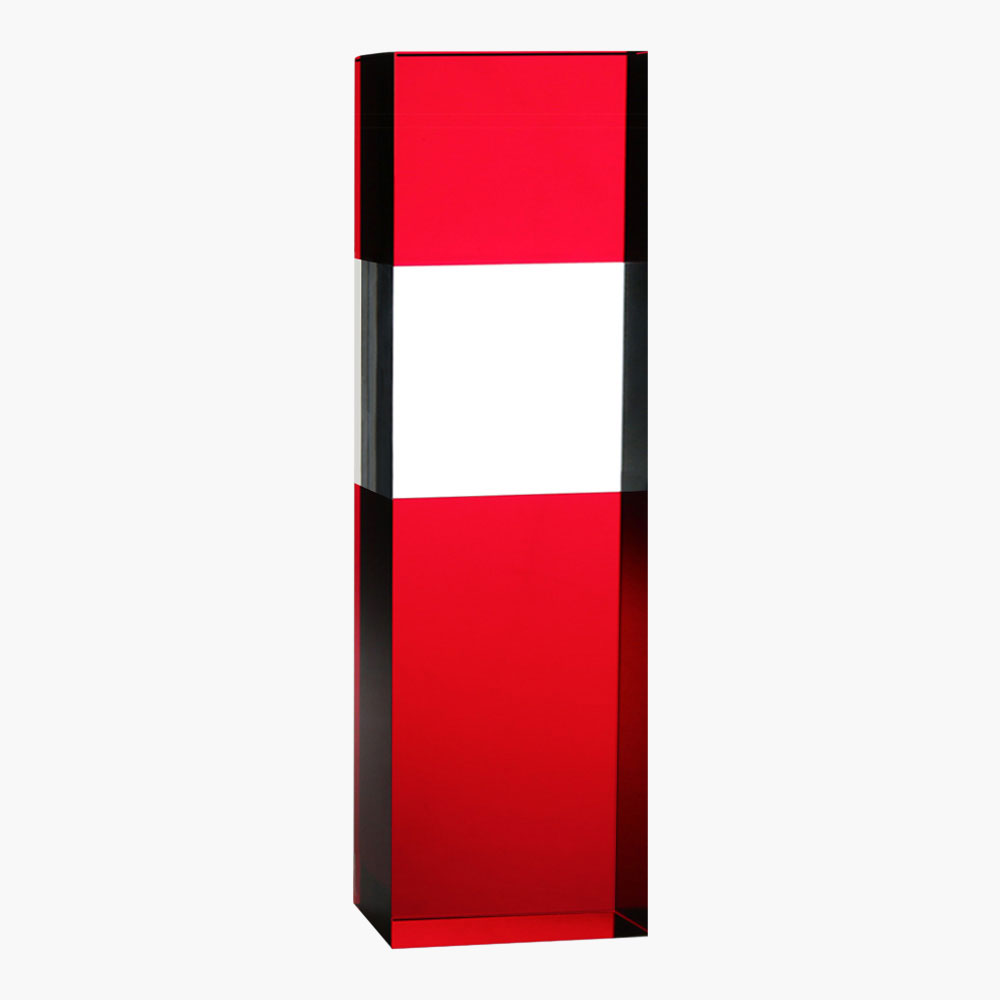 Red Crystal Square Tower Award - Crystal Images, Inc.