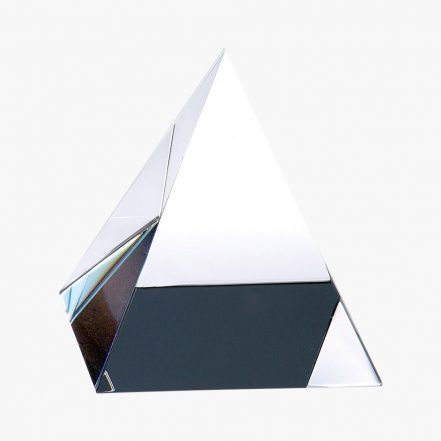 Personalized Crystal Pyramid Paperweight - Crystal Images, Inc.