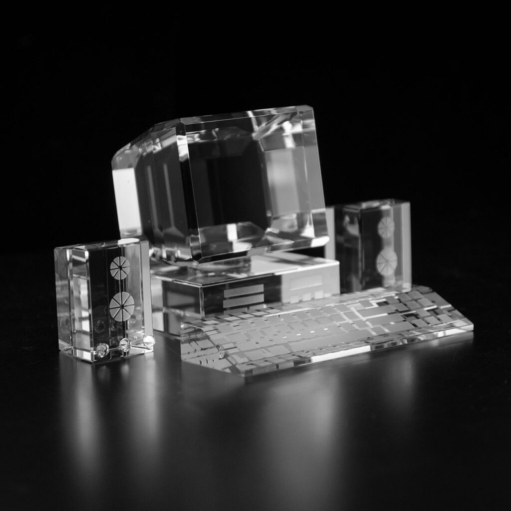 Personalized Crystal Mini Computer Award - Crystal Images, Inc.