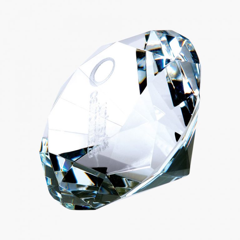 Engraved Crystal Solitaire Diamond Paperweight - Crystal Images, Inc.