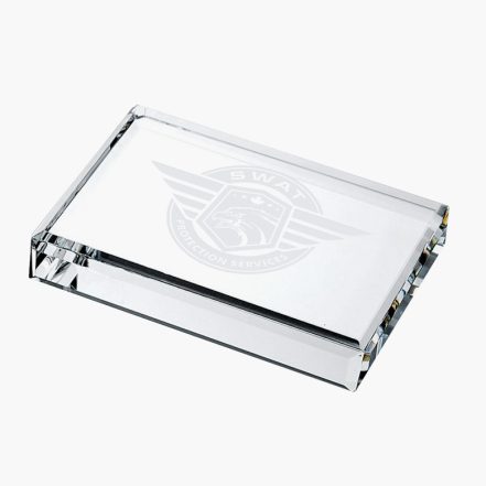 Personalized Crystal Rectangle Paperweight - Crystal Images, Inc.