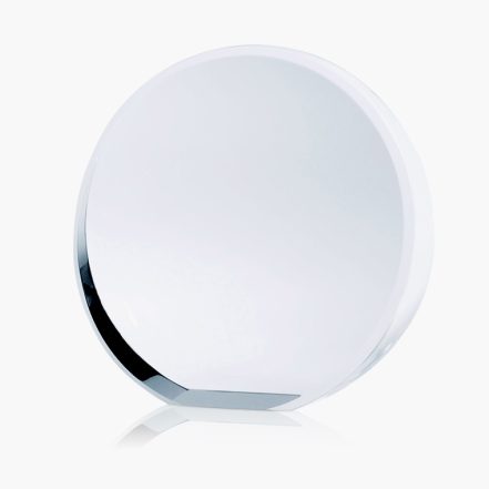 Engraved Crystal Circle Award - Crystal Images, Inc.