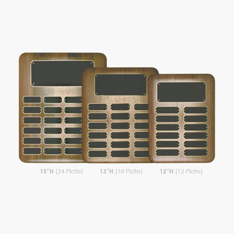 Engraved Perpetual Walnut Wall Plaque with Round Corners - Crystal ...