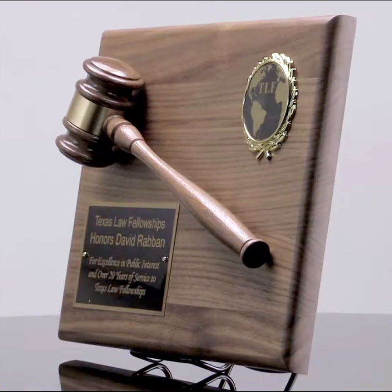 Custom Walnut Wood Gavel Plaque Award with Insert - Crystal Images, Inc.